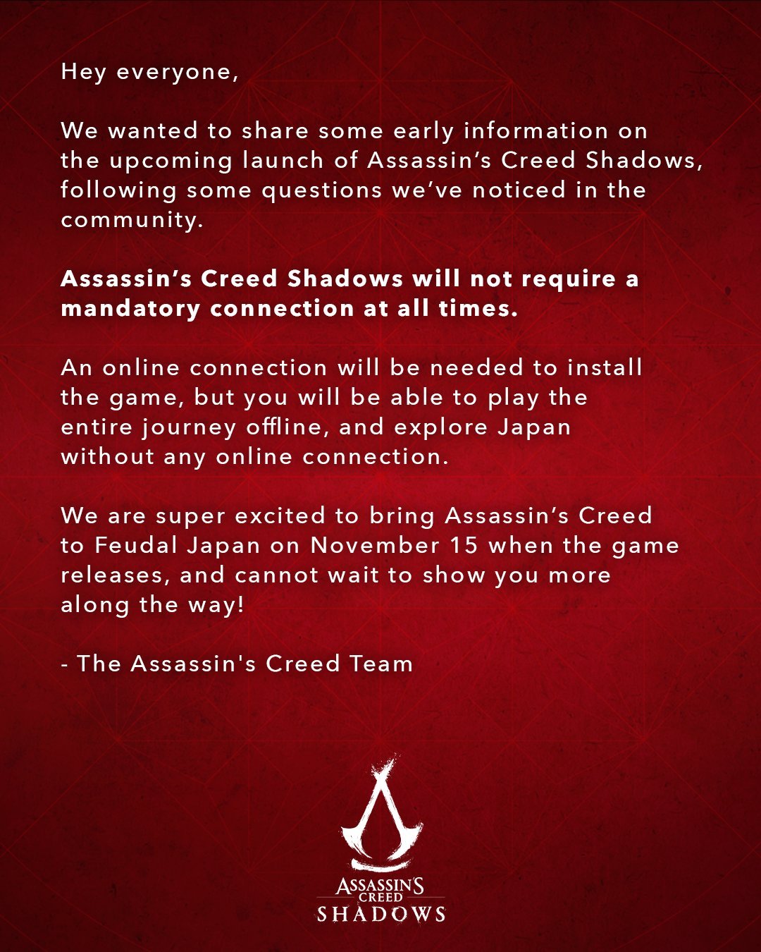 Is Assassin's Creed Shadows Always Online? - Answered - Insider Gaming
