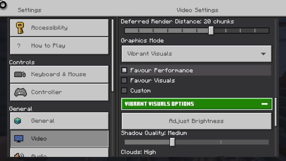 How to Turn Minecraft Vibrant Visuals on & Off - ValoSettings.com