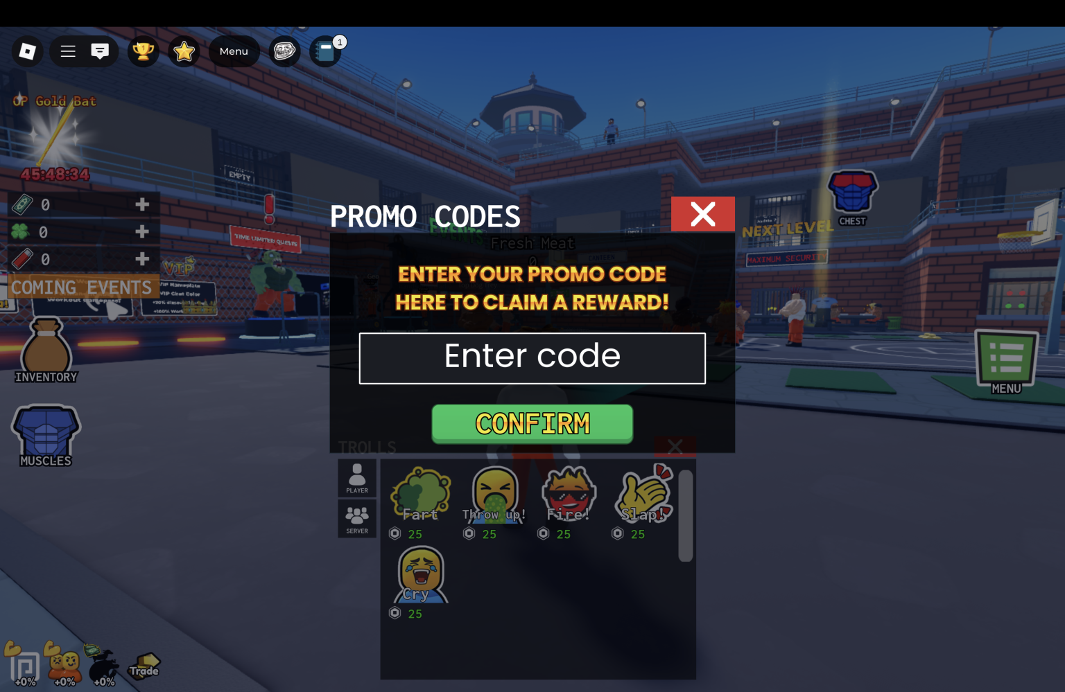 Prison Pump Codes (December 2025) - Insider Gaming