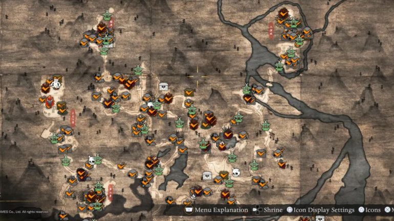 Complete Warring States Map & All Collectibles In Nioh 3—Every Shrine ...