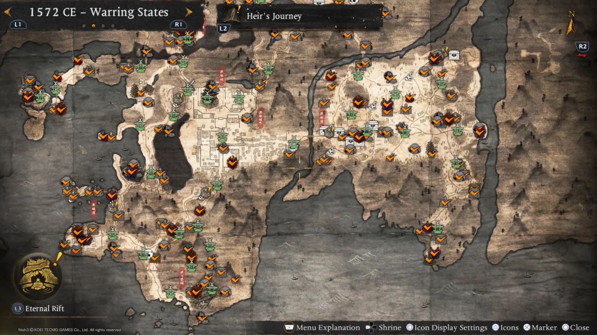 Complete Warring States Map & All Collectibles In Nioh 3—Every Shrine ...