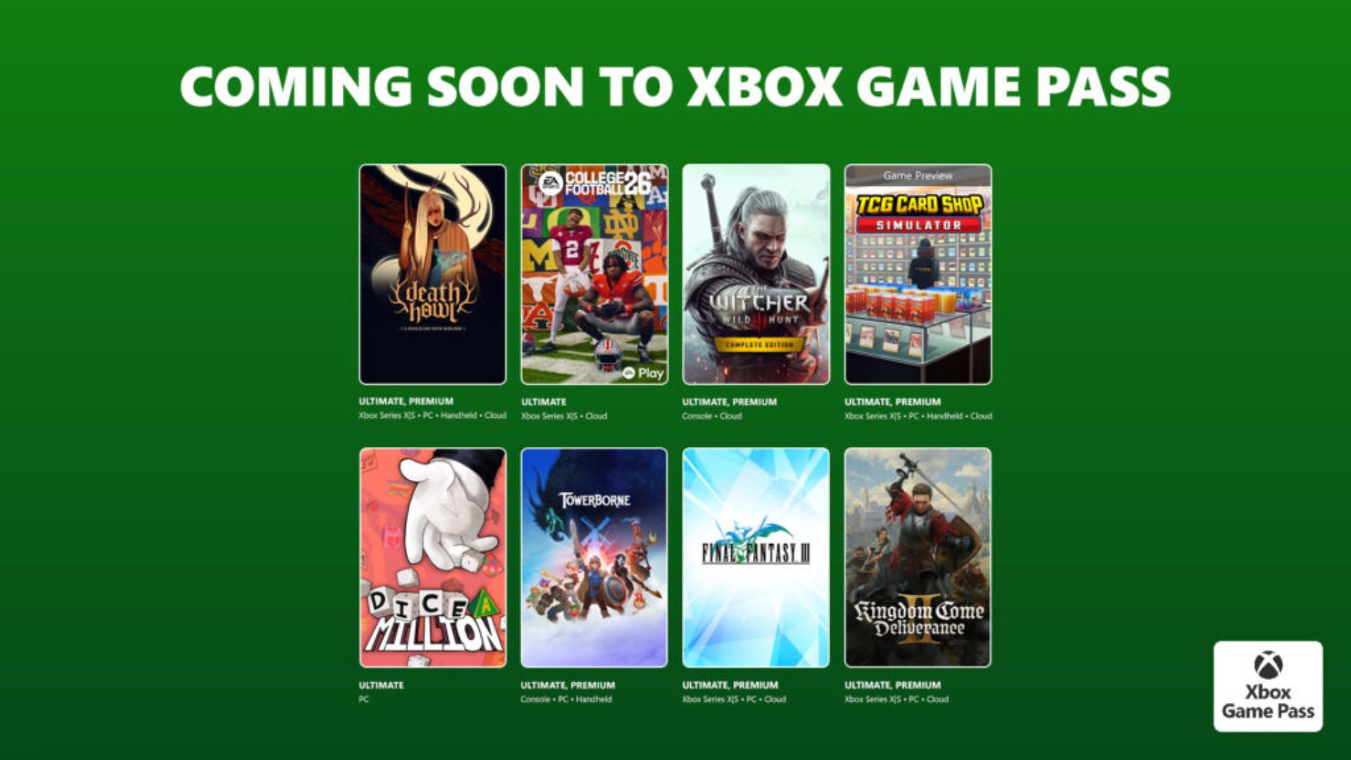 Xbox Game Pass Games for February Wave 2 Features Witcher 3, Kingdom ...